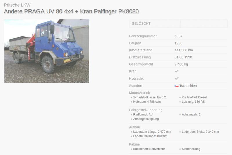 Das Offroad Forum: Praga UV80 4x4